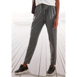 Venice Beach Schlupfhose mit breitem Bund, lockere Haremshose, Loungewear anthrazit meliert 34 - N-Gr N-Gr 34 Breiter Bund mit Kordelzug