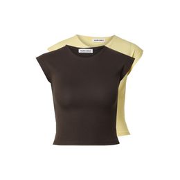 studioselect T-Shirt 'Jasmin' Damen Gr&ouml;&szlig;e M braun / gelb