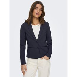 Only Jerseyblazer »ONLPOPTRASH – 2-Knopf Blazer mit taillierter Silhouette« regular fit, Milano Rib, Materialmix, Reverskragen, unifarben Blue...