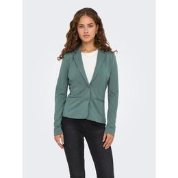 Only Jerseyblazer »ONLPOPTRASH – 2-Knopf Blazer mit taillierter Silhouette« regular fit, Milano Rib, Materialmix, Reverskragen, unifarben Dark...
