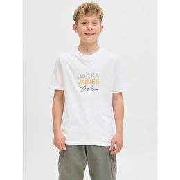 Jack & Jones JACK & JONES JUNIOR T-Shirt »JORCANGGU mit Druck und angenehmem Tragegefühl« bedruckt, modisch, regular fit, Single Jersey, Rundhals Bright White...