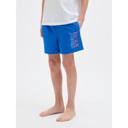 Jack & Jones JACK & JONES JUNIOR Badeshorts »JPSTMAUI mit Logoprint und praktischen Taschen« bedruckt, modisch, regular fit, Web Turkish Sea 164 - N-Gr N-Gr 164...