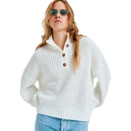Roxy Sweatshirt &raquo;Coldness Days&laquo; Egret M M Material: Schweres, dickes Acrylgarn