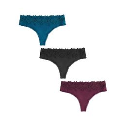 next String Damen Gr&ouml;&szlig;e M cyanblau / weinrot / schwarz