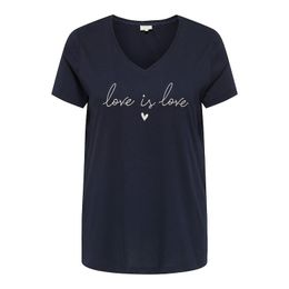 Only CARMAKOMA Kurzarmshirt »CARKALLIE LIFE SS V-NECK A-SHAPE TEEJRS« Night Sky Print:Love Is Love S S Shirt von Only CARMAKOMA