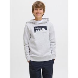 Jack & Jones JACK & JONES JUNIOR Kapuzensweatshirt &raquo;JJSUN SWEAT HOOD JNR&laquo; White Melange 140 140 Sweater von Jack & Jones Junior