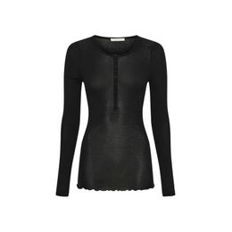 Seamless Basic Shirt 'Granddad' female Black size S/M