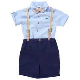 Little Gent Set Jungen Gr&ouml;&szlig;e 86/92 beige / hellblau / dunkelblau