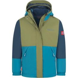 Trollkids Kids Kjerag 3in1 Jacket pine green/dk marine/mystic blue - Gr&ouml;&szlig;e 104 Kinder 570