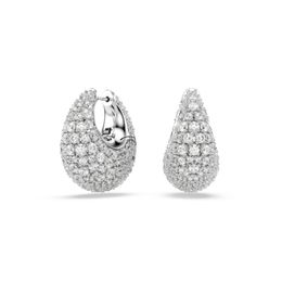 Paar Creolen Swarovski "Schmuck Geschenk Sublima Ohrringe", silber (metallfarben, kristallweiß, kristallweiß), Ohrringe, Damen, Metall, mit Swarovski Kristall, Swarovski Zirkonia (synth.)