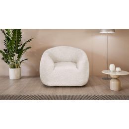 Drehsessel "YANI Relaxsessel, Loungesessel, Ma&szlig;e B/T/H: 119/98/82 cm", beige (creme), B:119cm H:82cm T:98cm, 100% Polyester, LeGer Home by Lena Gercke, Sessel, Drehsessel, organische Form, mit Wellenunterfederung, auch in Boucl&eacute;