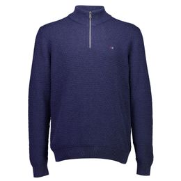 Troyer Bison "Bison Troyer", Herren, Gr. L, blau (blau mel), Obermaterial: 70% Baumwolle, 30% Polyester, Pullover Troyer