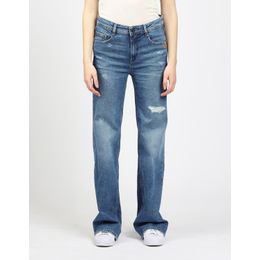 Weite Jeans Gang "Gang Jeans Wide Fit 94AMELIE WIDE", Damen, Gr. 25, blau, Denim/Jeans, 99% Baumwolle, 1% Elasthan, Jeans