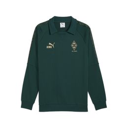Trainingsjacke Puma "Borussia M&ouml;nchengladbach KING Drill Top Herren", Herren, Gr. S, schwarz myrtle gold gr&uuml;n, Obermaterial: 32% Polyester, 68% Baumwolle. Rippe: 97% Baumwolle, 3% Elasthan. Besatz: 100% Polyester, Jacken Trainingsjacke