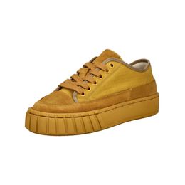 Plateausneaker sneaky steve "sneaky steve Sneaker Textil", Damen, Gr. 38, mustard, Textil, Schuhe Plateausneaker