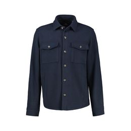 Langarmhemd Lerros "Lerros &Uuml;bergr&ouml;ssen-Hemdjacke in Wolloptik", Herren, Gr. 4XL, extraweit, classic navy, 100% Polyester, Hemden