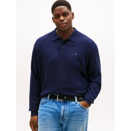 Tommy Hilfiger Big & Tall Polokragenpullover "BT-PIMA ORG CTN CASH", Herren, Gr. 4XL, desert sky, Strick, Obermaterial: 92% Baumwolle, 8% Kaschmir, TOMMY HILFIGER BIG & TALL, B&uuml;ndchen, Pullover, Gro&szlig;e Gr&ouml;&szlig;en, regular fit, Polokragen