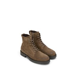 Marc O'Polo Schnürstiefelette MARC O'POLO "RONY", Herren, Gr. 42, taupe, Veloursleder, unifarben, Schuhe, Schnürboots, Casusal-Boots mit Memory Foam-Ausstattung