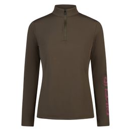 Pikeur SPORTS Funktions-Zip-Shirt deek khaki Damen 46