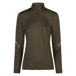 Pikeur SPORTS Funktions-Zip-Shirt deep khaki Damen 34