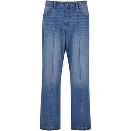 Urban Classics Wide Leg Denim With Dividing Seams Jeans blau in 32 TB7605 mid deep blue washed