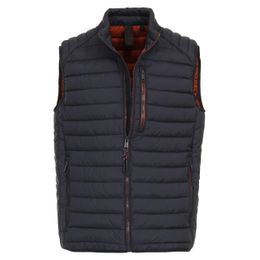 Kurzweste Casamoda "Casamoda Weste uni", Herren, Gr. L, blau (dunkelblau), 100% Polyester, Westen