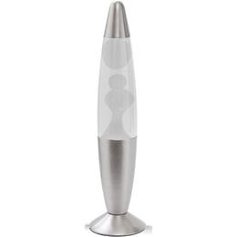 Total Juggling, Tischlampe, I-TOTAL - LED Lava Lamp with Wax Heater Resistor, Without Bulb (Colour Change Base Silver, White Wa