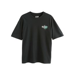 next T-Shirt Herren Gr&ouml;&szlig;e 4XL t&uuml;rkis / schwarz / wei&szlig;