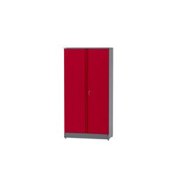 K&uuml;pper K&uuml;pper Hochschrank 2-T&uuml;rig mit 4 Fachb&ouml;den dunkelrot 91 x 180 x 45 cm