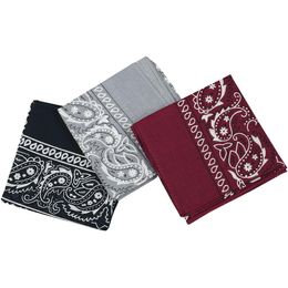 Rock Daddy 3er Pack Bandana Bandana multicolor 9525(schwarz) + 10220(grau) + 10218(bordeaux)