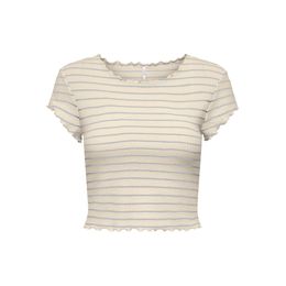 Only T-Shirt 'ONLANITS' Damen Gr&ouml;&szlig;e XS creme / hellblau