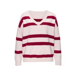 Lascana Pullover Damen Gr&ouml;&szlig;e M sand / bordeaux