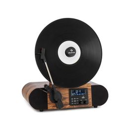 Auna Verticalo SE DAB Retro-Plattenspieler DAB+ UKW-Tuner USB BT AUX holz