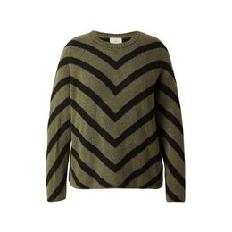 Only Carmakoma Pullover 'CARELIZA' Damen Gr&ouml;&szlig;e 7XL khaki / schwarz