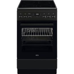 AEG Elektro-Standherd "CCB54492BB", Energieeffizienz: A (A+++-D), schwarz (matt schwarz), Herdsets, Gleichmäßiges Garen auf 3 Ebenen mit 8 Programmen,inkl. Zubehör, Timer