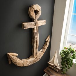 Faktorei Deko Wand Objekt Anker handgefertigt Teakholz skandinavische Deko Online Shop