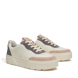 Timberland Damen Sneaker "LAUREL COURT LOW LACE UP SNEAKER", Gr. 37,5nat lthr dk gry, Leder, Synthetik, Schuhe