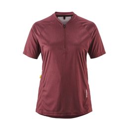 Gonso Damen Radtrikot "Adventure Jersey Soft Touch W", rot, Gr. 38, 100% Polyester (recycelt), Trikots, Angenehmes, weiches Tragegefühl