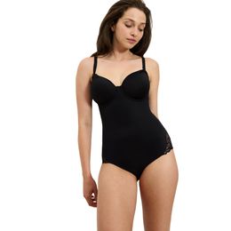 Triumph Damen Shaping-Body "Modern Finesse BSWP", schwarz, Gr. 80, unifarben, Spitze, Obermaterial: 52% Polyamid, 30% Elasthan, 18% Polyester, Bodys,