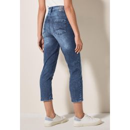 Cecil Damen Slim-fit-Jeans, blau, Gr. 36, unifarben, Jeans, 78% Baumwolle, 20% Polyester, 2% Elasthan, Jeans, 5-Pocket-Style