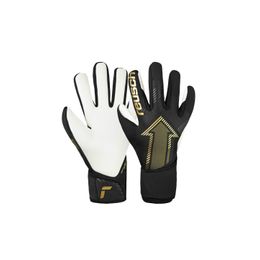 Reusch Damen Torwarthandschuhe "Fastgrip Silver", gold, Gr. 11, mehrfarbig, 51% Polyester, 45% Elastodien, 4% Polyamid, Handschuhe, Hybrid Negative