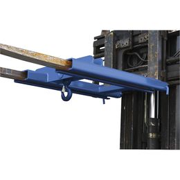 Eichinger Stapler-Aufsatz mit Lasthaken, f&uuml;r 2 Zinken, Tragf&auml;higkeit 5000 kg, blau