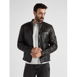 Bikerjacke JCC "3102127", Herren, Gr. 48, braun, Obermaterial: 100% Leder, Lamm; Futter: 100% Baumwolle; Ärmelfutter: 100% Polyester, Jacken