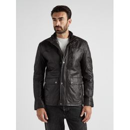 Lederjacke JCC "3102161", Herren, Gr. 48, braun (antique braun), Obermaterial: 100% Leder, Lamm; Lining: 50% Polyester, 50% Baumwolle; Ärmelfutter: 100% Polyester; Wattierung: 100% Polyester, mit Knopf, Jacken