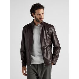 Bikerjacke JCC "31020355", Herren, Gr. 50, braun, Obermaterial: 100% Leder, Lamm; Futter: 100% Baumwolle; Ärmelfutter: 100% Polyester, mit Knopf, Jacken