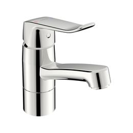 Hansa Waschtisch-Einhebelmischer HansaCARE o Ablg, schw, Heb. lg, Ausl. 133mm, chr (46152206)
