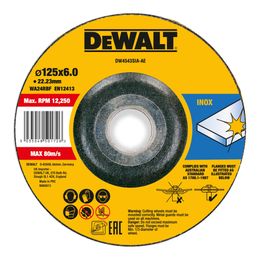 Dewalt High Performance Schruppscheibe 125x6x22,23mm Inox Typ 42 (gekröpft) DW4543SIA-AE)