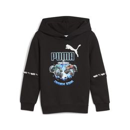 Puma Sweatshirt 'Puma x Hot Wheels Monster Trucks' Jungen Gr&ouml;&szlig;e 122 neonblau / grau / schwarz / wei&szlig;