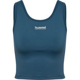Hummel Top Damen Gr&ouml;&szlig;e L blau / wei&szlig;