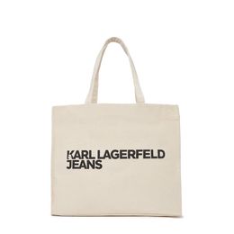 KARL LAGERFELD JEANS Shopper Damen Gr&ouml;&szlig;e One Size beige / schwarz